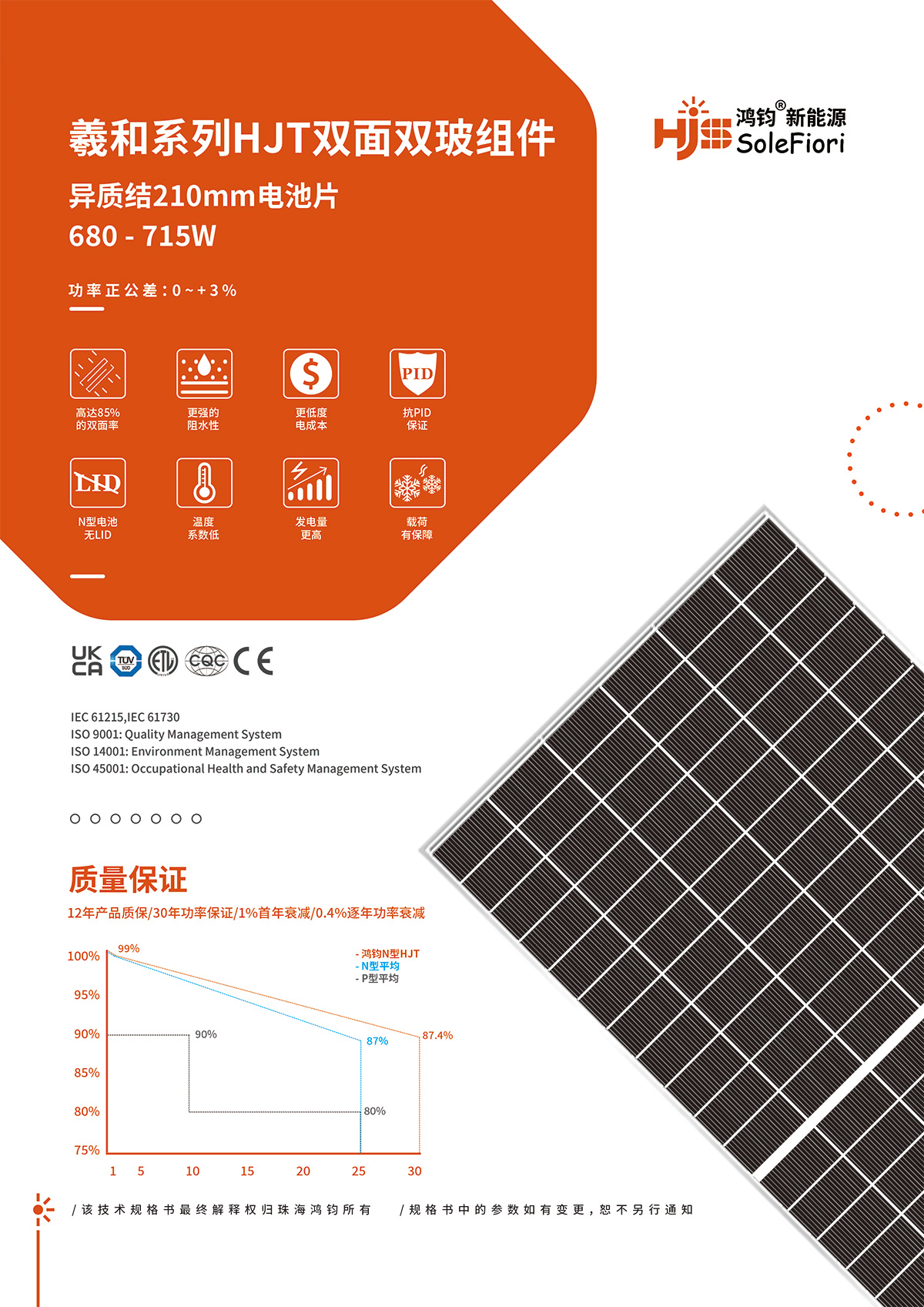 羲和系列HJT双面双玻组件 - 珠海鸿钧新能源有限公司